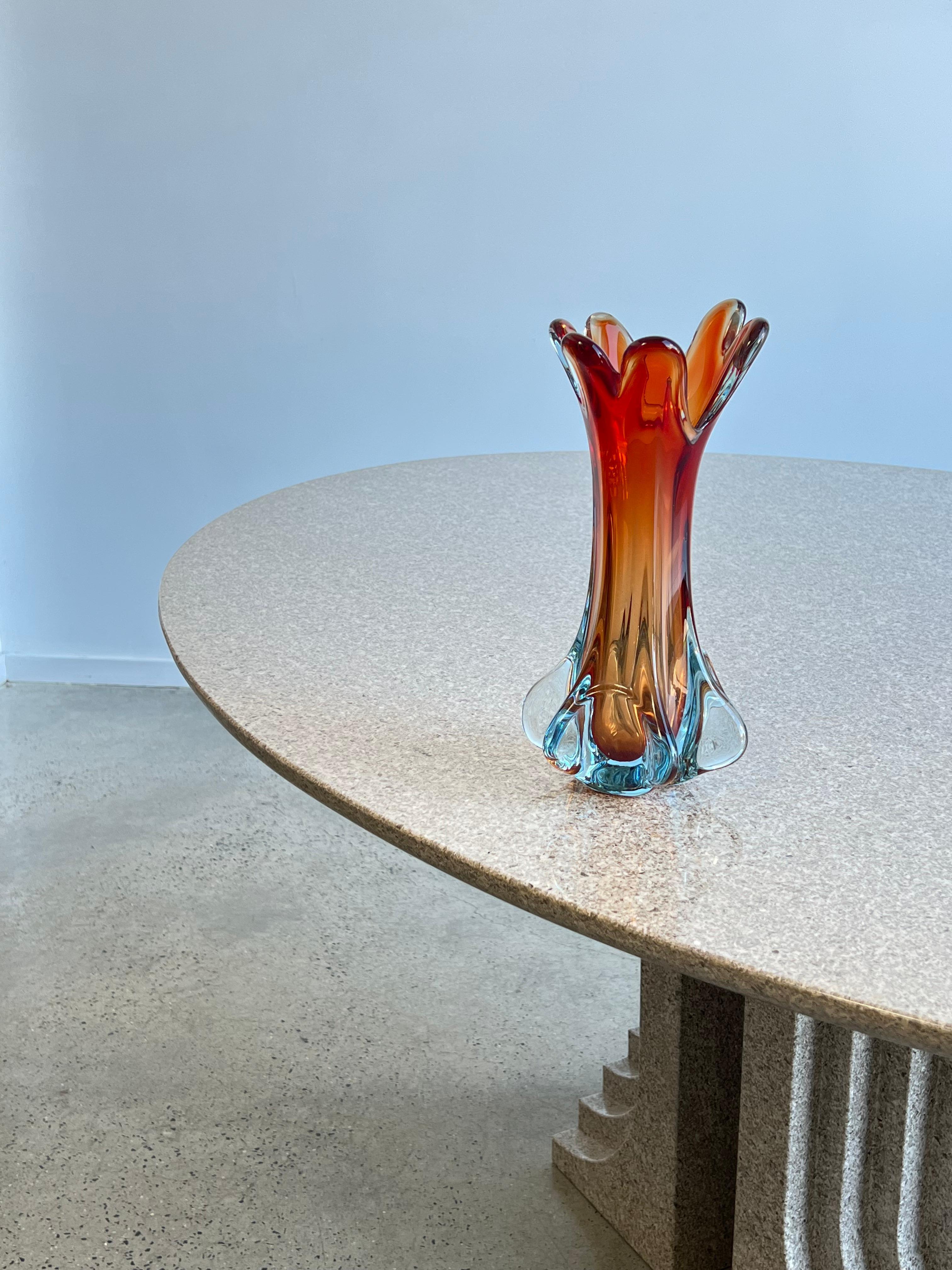 Italian Archimede Seguso Murano Glass Vase For Sale at 1stDibs