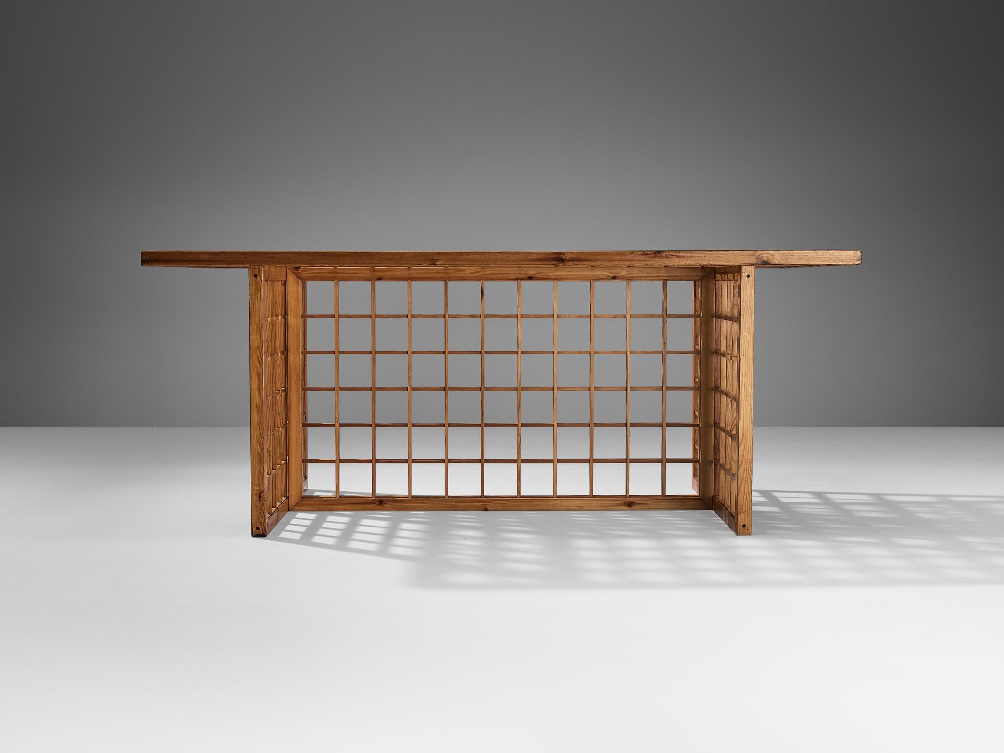 Italian Architectural Writing Desk with Modular Cabinet at 1stDibs