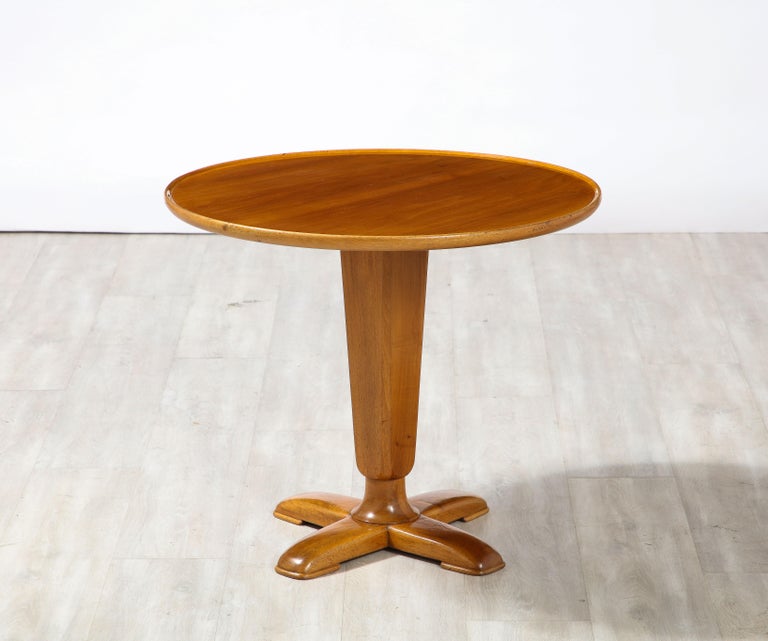 Italian Art Deco Circular Pedestal Side Table, Circa 1940 For Sale at ...