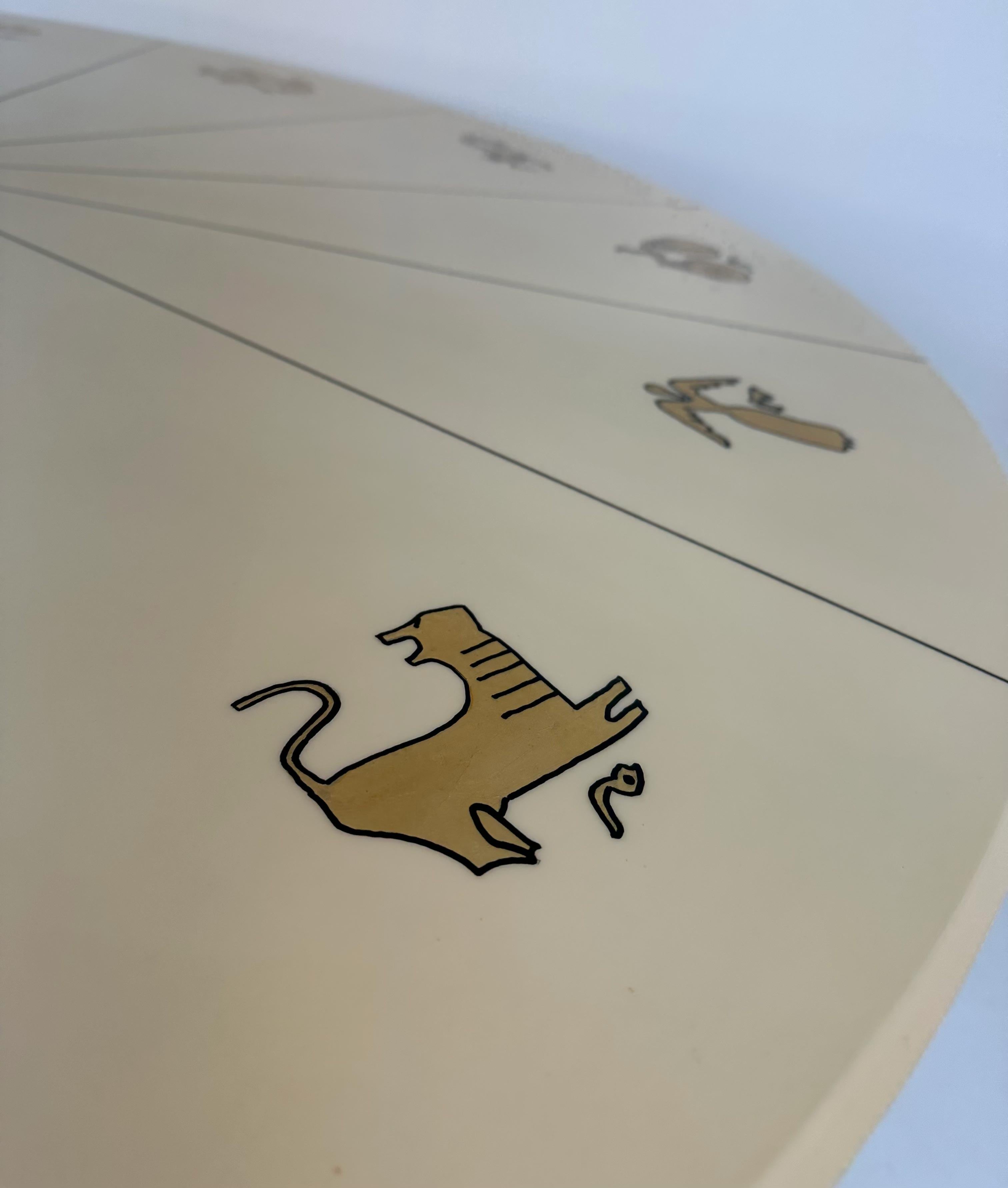 Italian Art Deco Gold Leaf Zodiac Signs Table in the Style of Gio Ponti ...