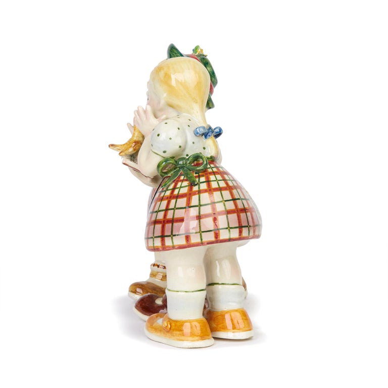 Italian Art Deco Lenci Style Pottery Girl Singers Group at 1stDibs