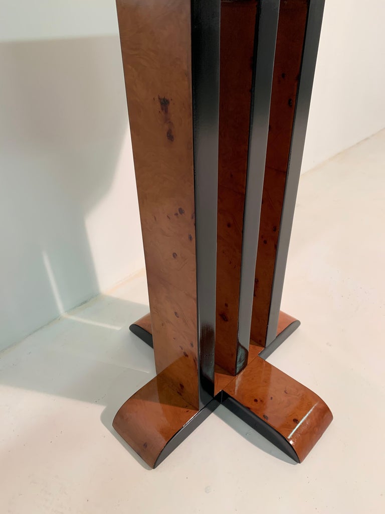 Italian Art Deco Myrtle Wood and Parchment Side Table For Sale at 1stDibs