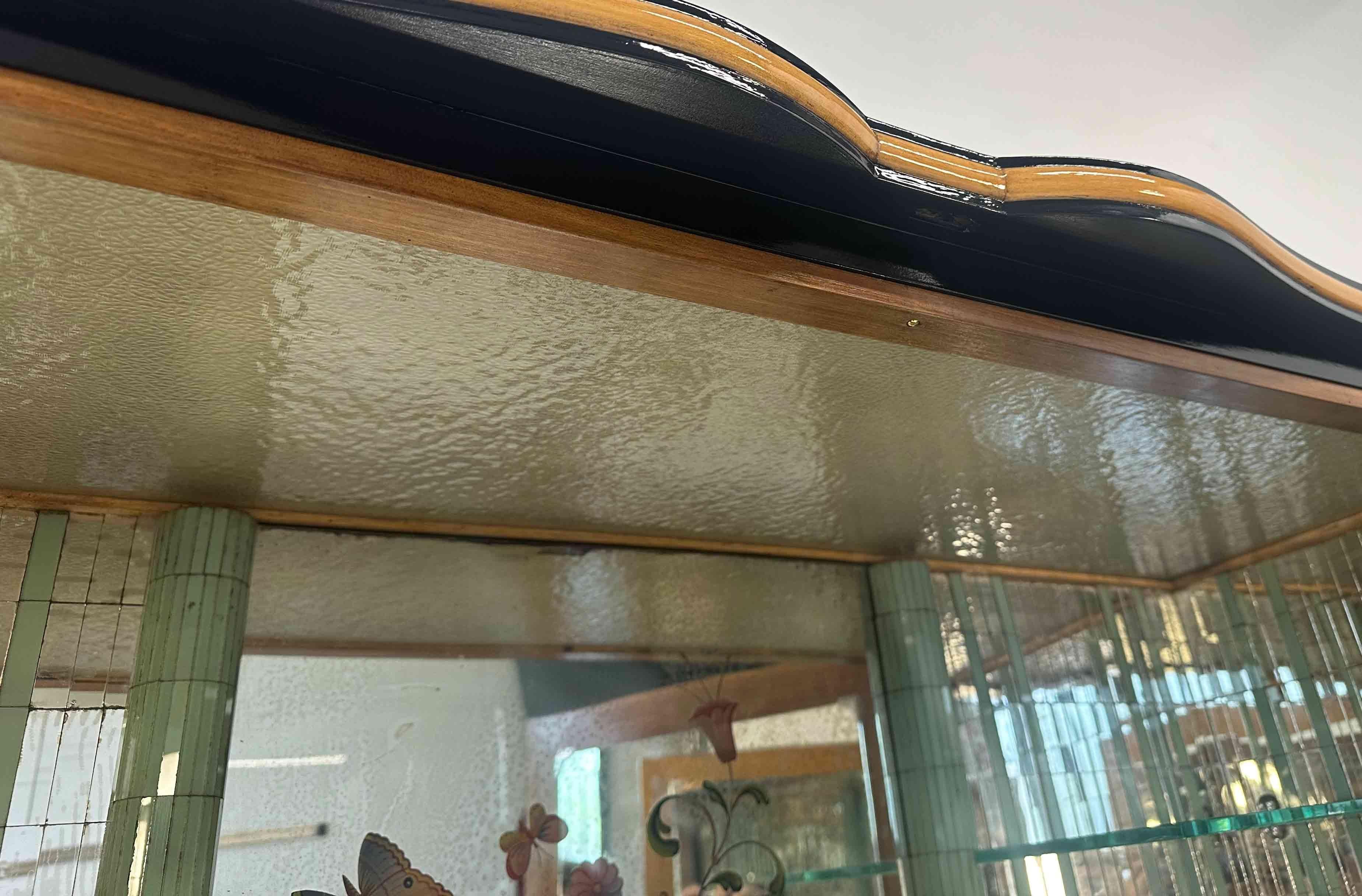 Italian Art Deco Paolo Buffa Parchment, Maple, Black, Mirrors Bar ...