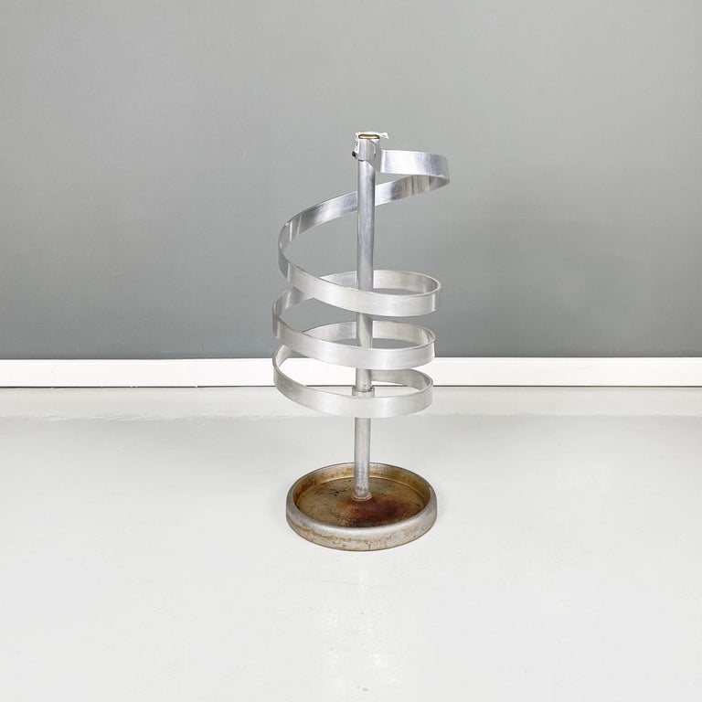 Italian Art Deco Umbrella Stand with Spiral-Shape in Cast Aluminum ...
