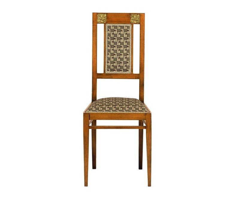 Italian Art Nouveau-Style Beech Chair For Sale at 1stDibs