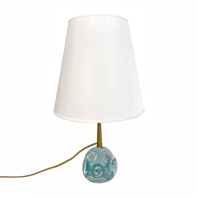 Italian Artist-Made Hand-Blown Crystal Lamp at 1stDibs