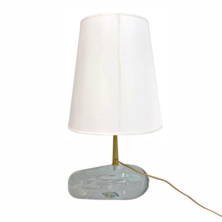 Italian Artist-Made Hand-Blown Crystal Lamp at 1stDibs