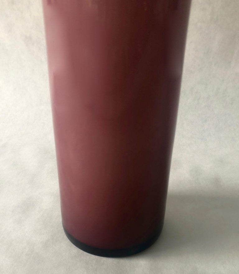 Italian Balboa Deep Purple and White Encased Venetian Glass Pitcher ...