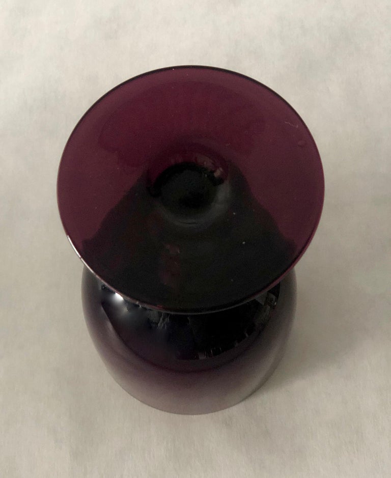 Italian Balboa Deep Purple and White Encased Venetian Glass Pitcher ...