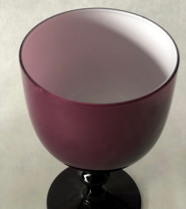 Italian Balboa Deep Purple and White Encased Venetian Glass Pitcher ...