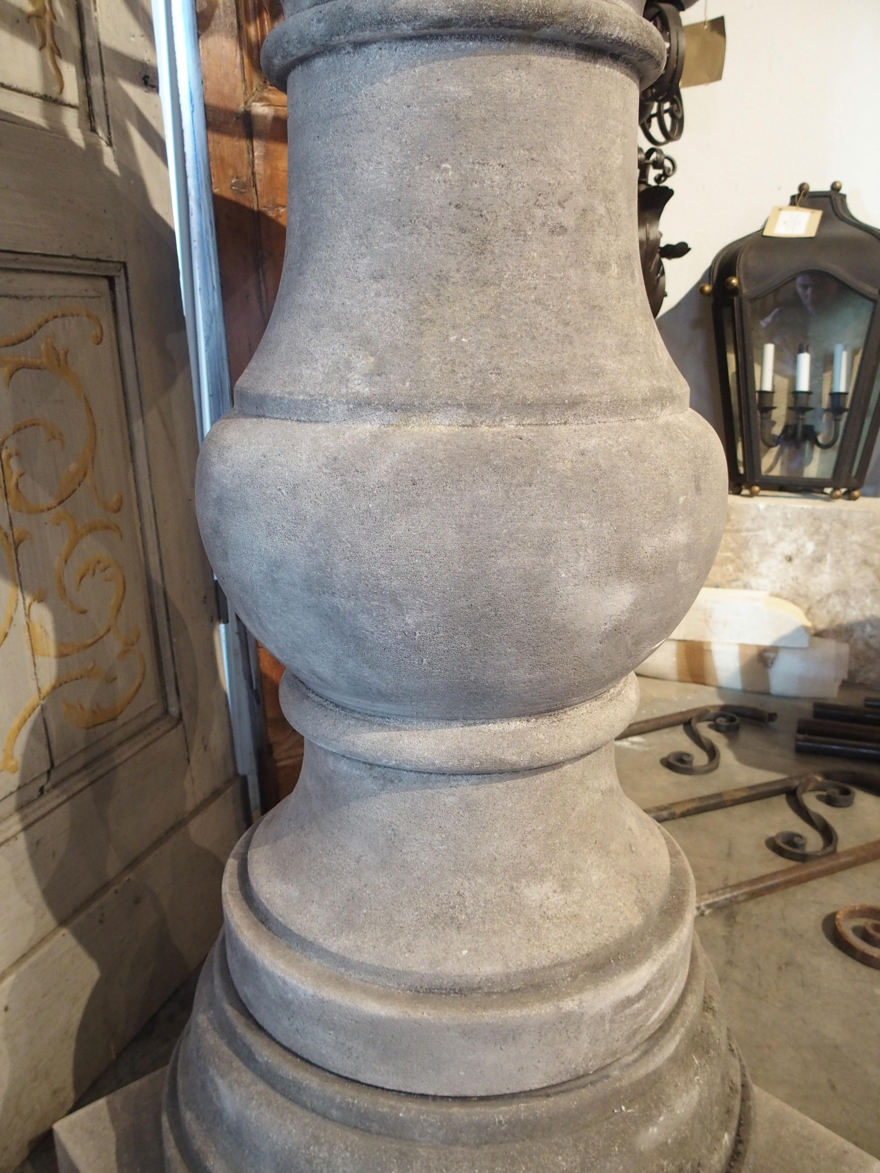 Italian Baluster Form Sundial in Carved Limestone at 1stDibs