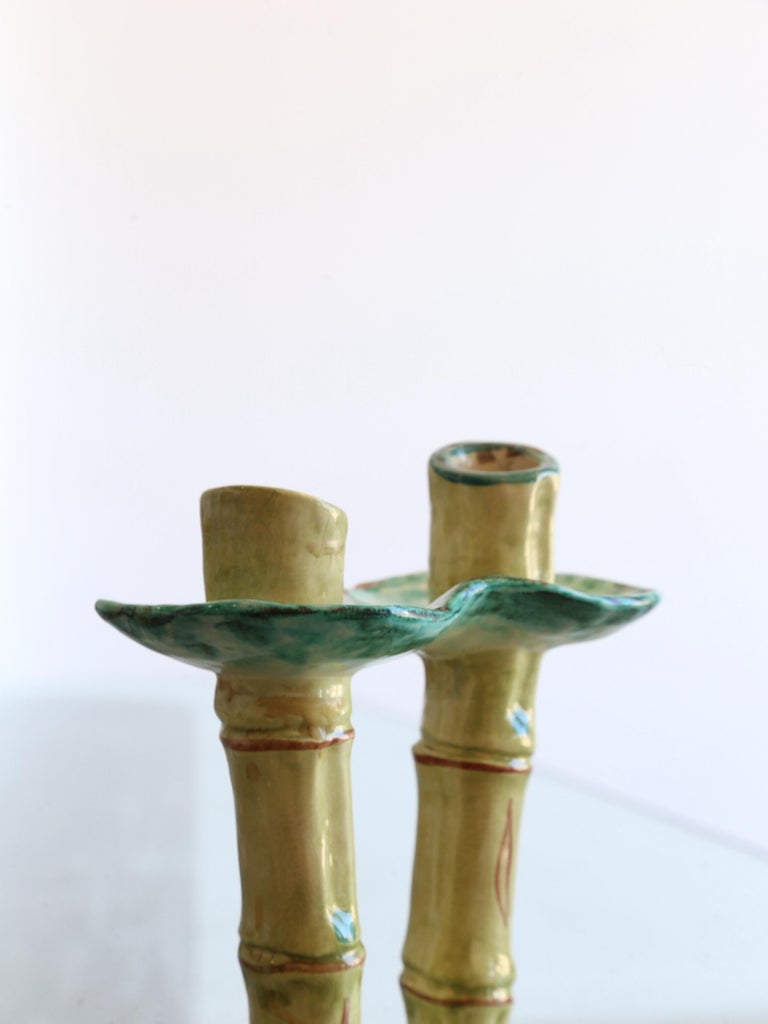 Italian Bamboo Candlesticks Holder by Pucci Umbertide, 1970s For Sale ...