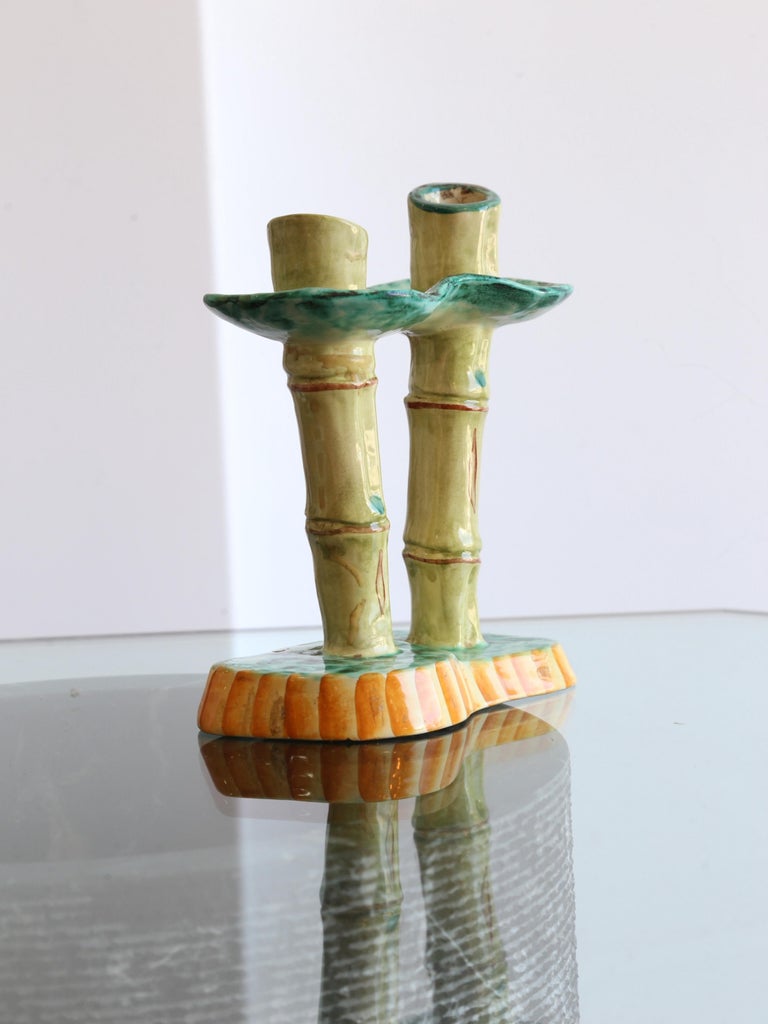 Italian Bamboo Candlesticks Holder by Pucci Umbertide, 1970s For Sale ...