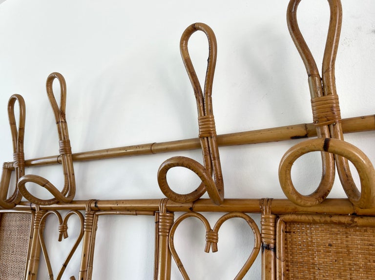 Italian Bamboo Wall Rack For Sale at 1stDibs