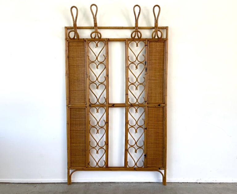 Italian Bamboo Wall Rack For Sale at 1stDibs