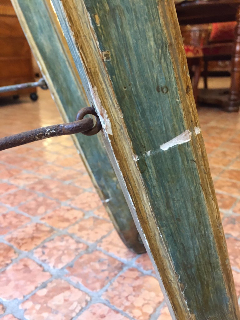 Italian Baroque Folding Floor Lectern Green Blue Painted Music Stand ...