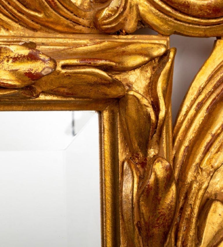 Italian Baroque Revival Gilt Wood Mirror For Sale at 1stDibs