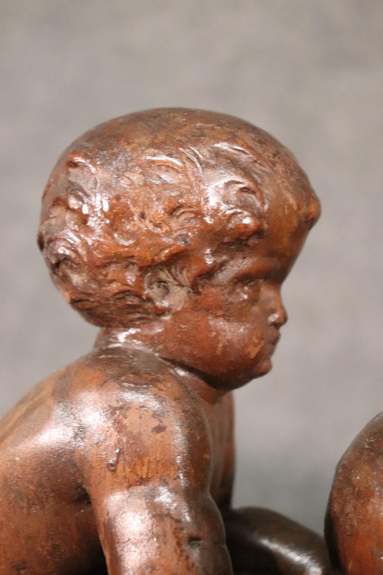 Italian Baroque Rococo Circassian Walnut Carved Putti Cherubs Near King ...