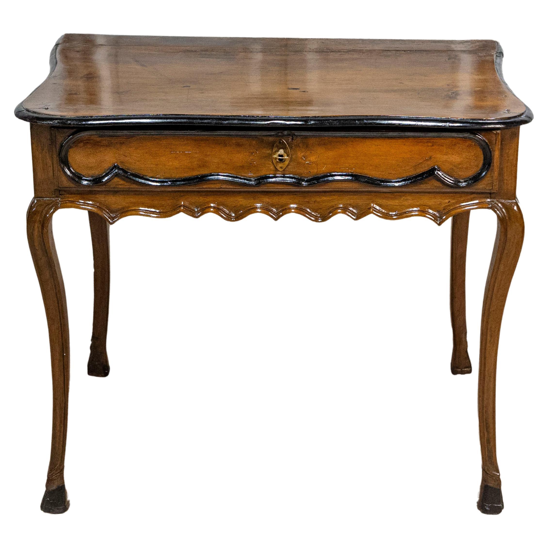 Italian Baroque Style 19th Century Walnut Console Table with Ebonized ...