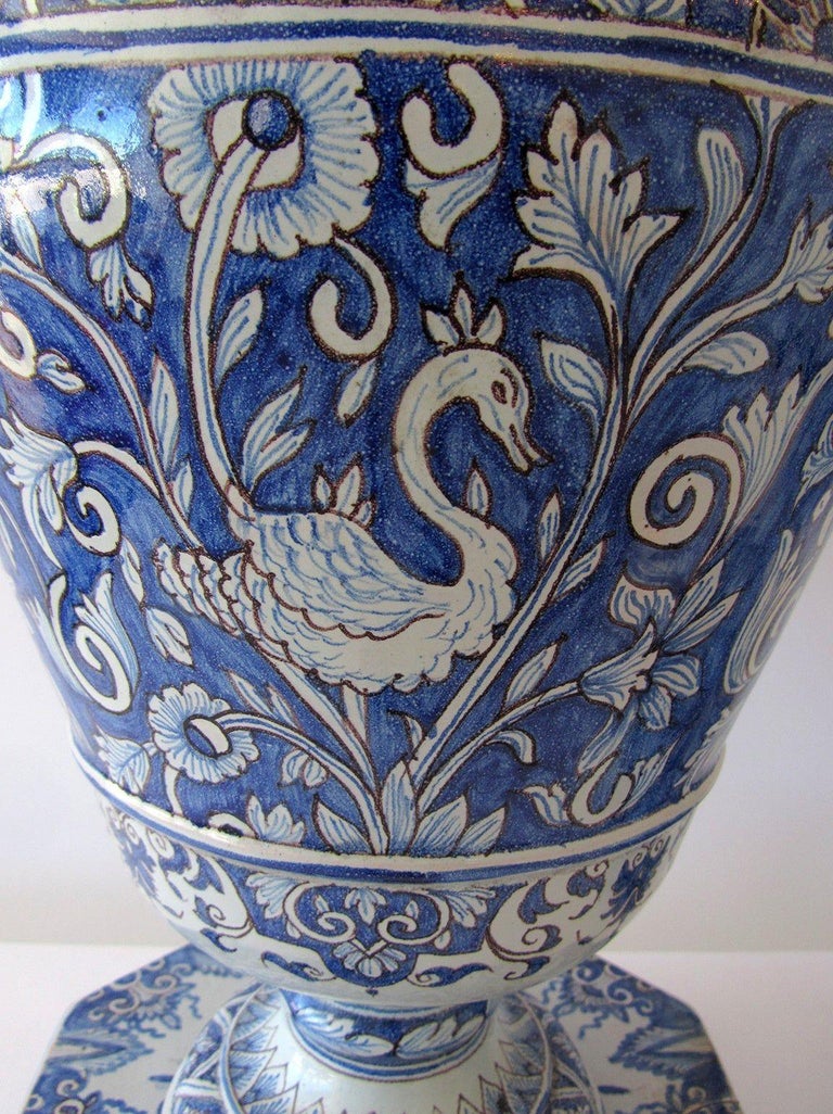 Italian Baroque Style Covered Vase on Stands For Sale at 1stDibs