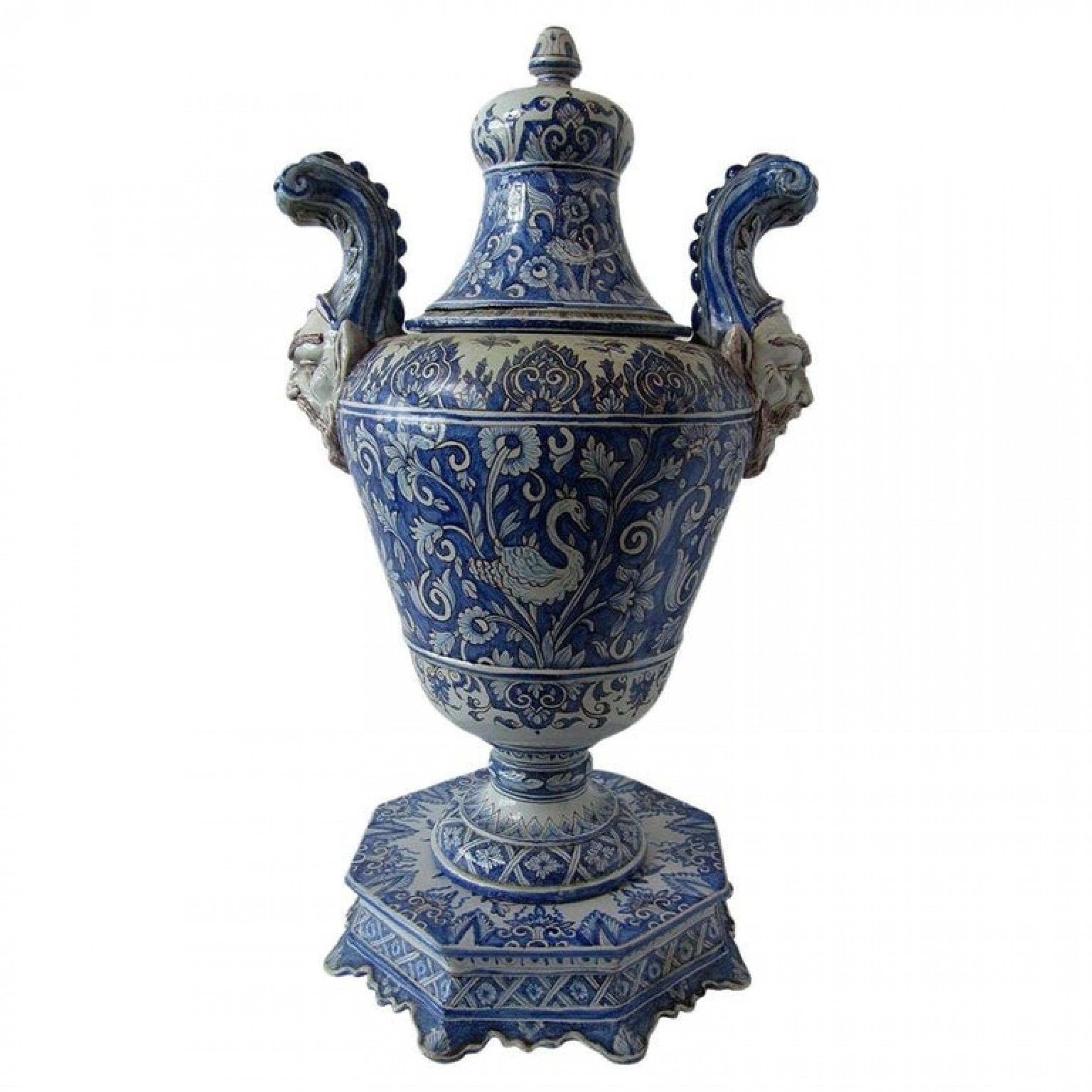 Large Italian Alabaster Vase on Stand For Sale at 1stDibs | large ...