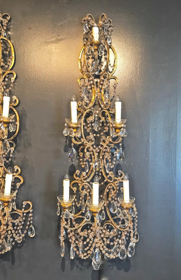 Italian Beaded Sconces, circa 1950 at 1stDibs