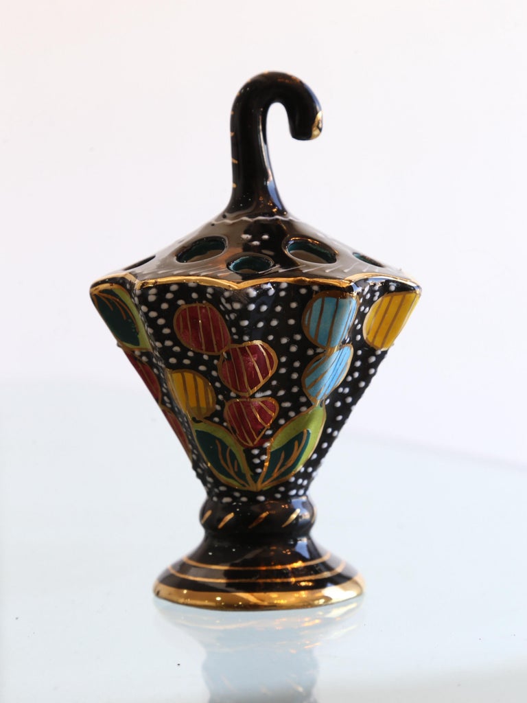 Italian Black and Gold Centrepiece and Desk Accessories Ceramic by ...
