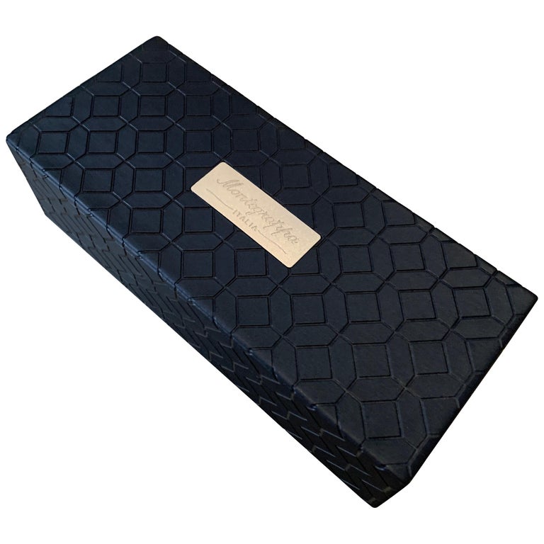 Italian Black and Stainless Montegrappa Writing Pen at 1stDibs