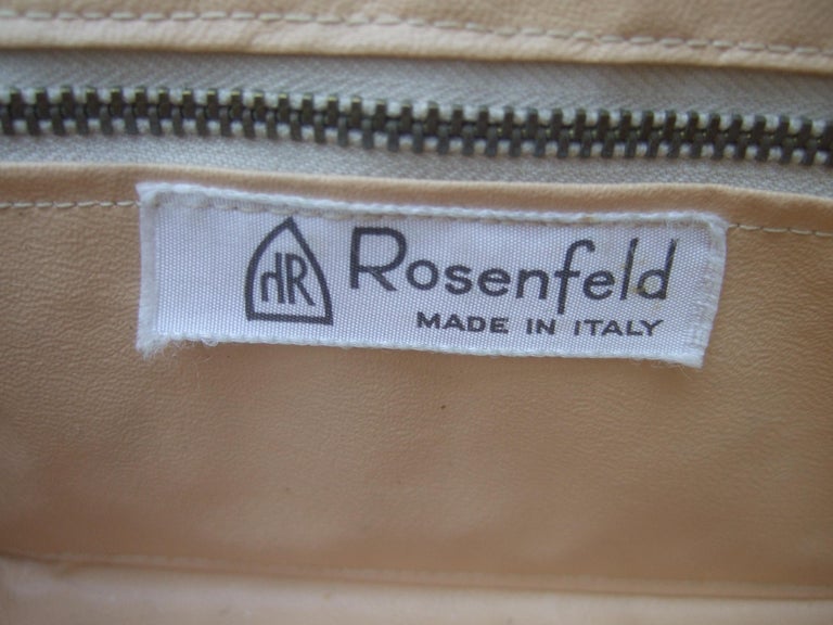 Italian Black Embossed Vinyl Box Purse Designed by Harry Rosenfeld c ...