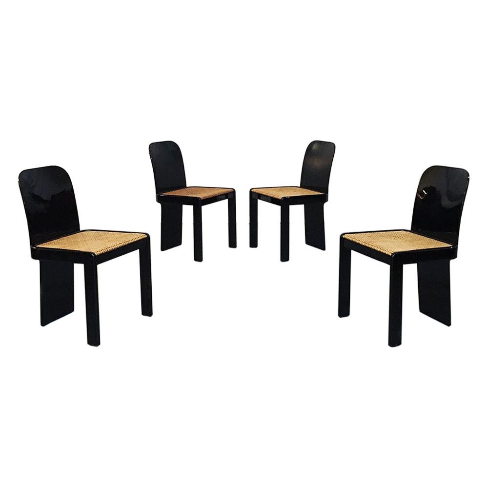 Two Chairs by Giovanni Carini for Planula in Steel and Leather, Italy ...