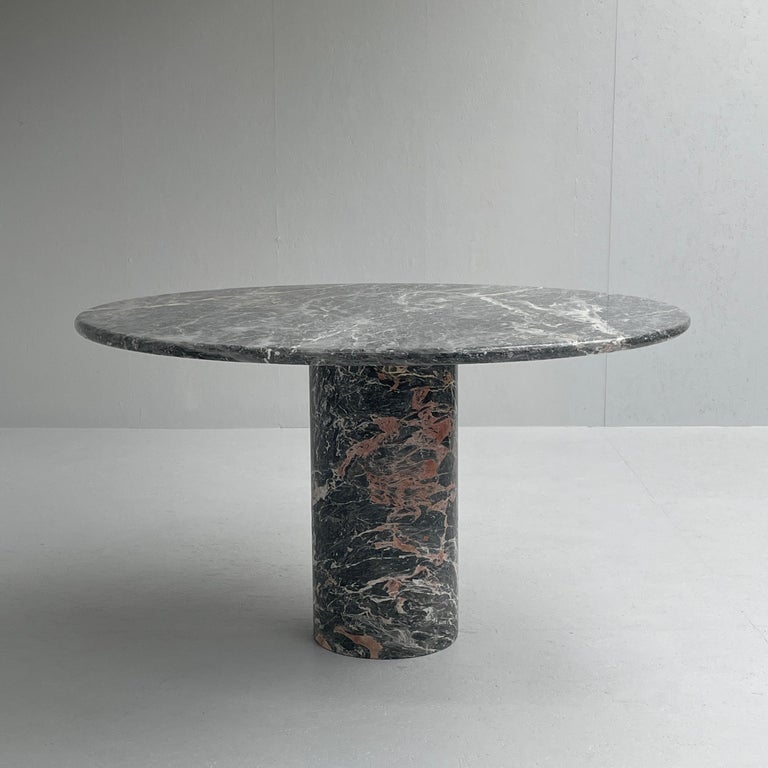 Italian, Black Marble Dining Table For Sale at 1stDibs