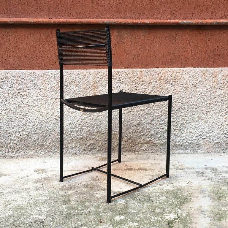 Italian Black Metal and Scooby Dining Chair, Produced by Pluri Bergamo ...