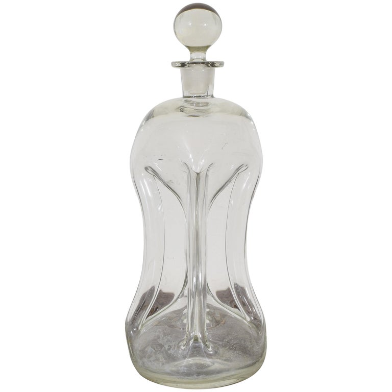 Italian Blown Glass Decanter, 20th Century For Sale at 1stDibs