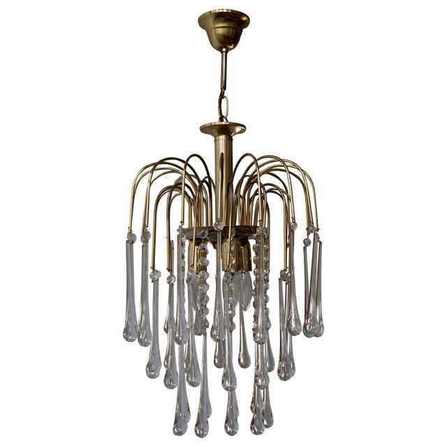 Italian Crystal Teardrop Chandelier at 1stDibs Italian Crystal Teardrop Chandelier at 1stDibs