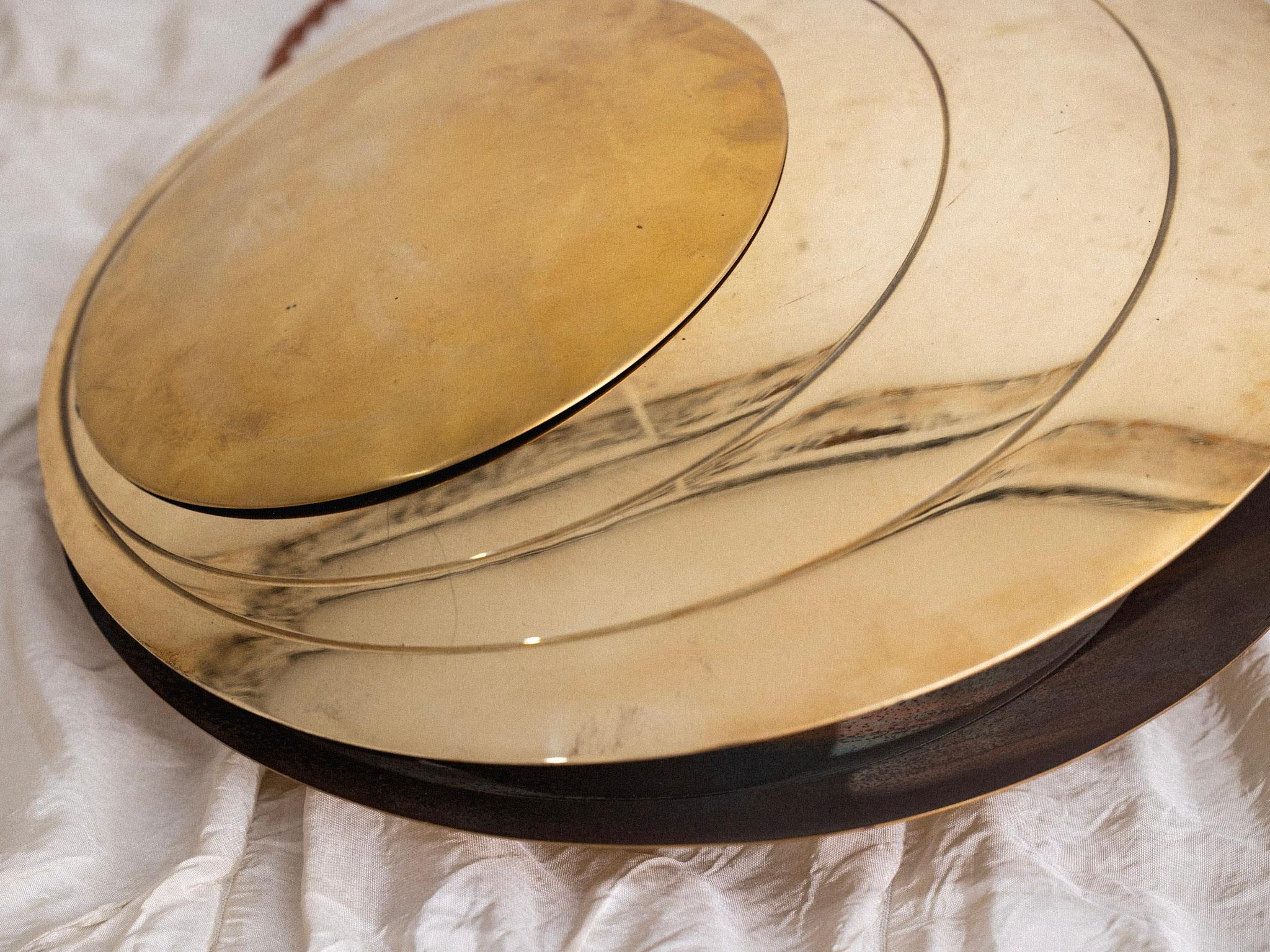Italian Brass Clamshell Lamps by Angelo Brotto, 1960s - a Set of 2 For ...