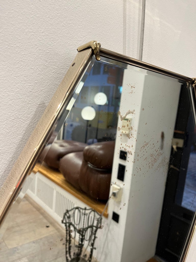 Italian Brass Mirror, 1940s For Sale at 1stDibs
