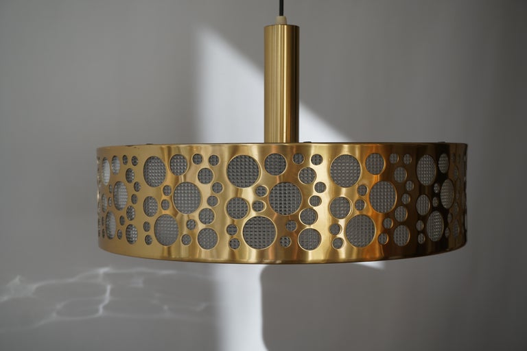 Italian Brass Pendant Light For Sale at 1stDibs