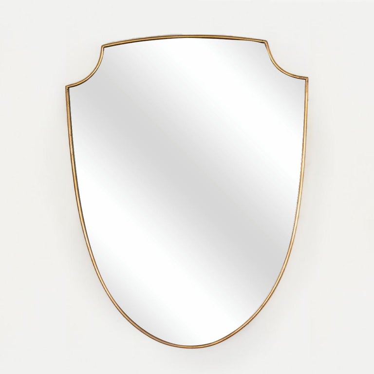 Italian Brass Shield Mirror at 1stDibs | italian shield mirror
