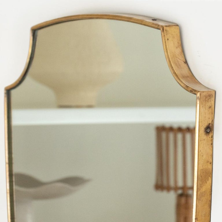 Italian Brass Shield Mirror at 1stDibs | italian shield mirror
