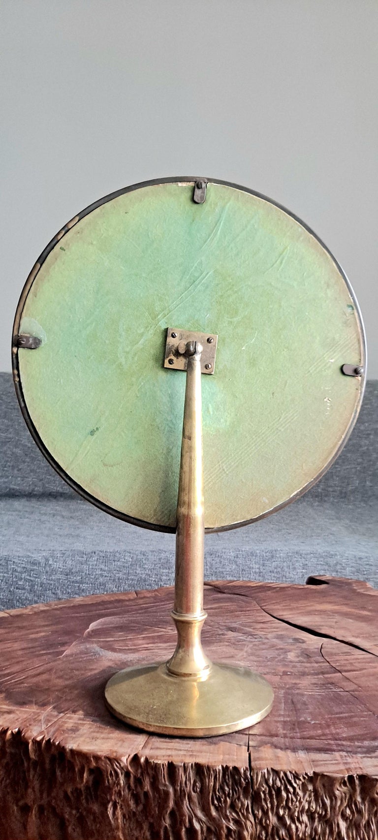 Italian Brass Table Mirror For Sale at 1stDibs