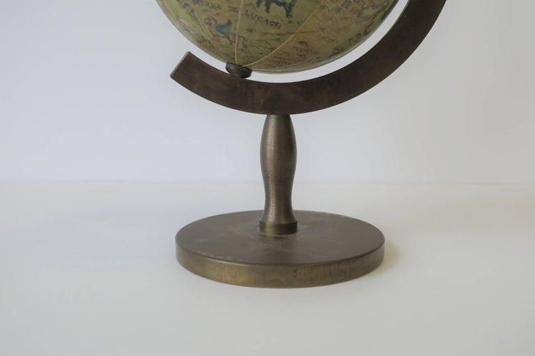 Italian Brass World Glode That Spins For Sale at 1stdibs