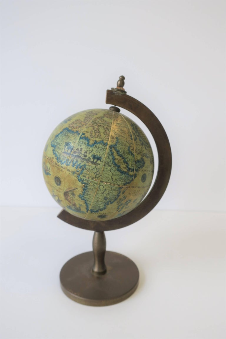 Italian Brass World Glode That Spins For Sale at 1stdibs