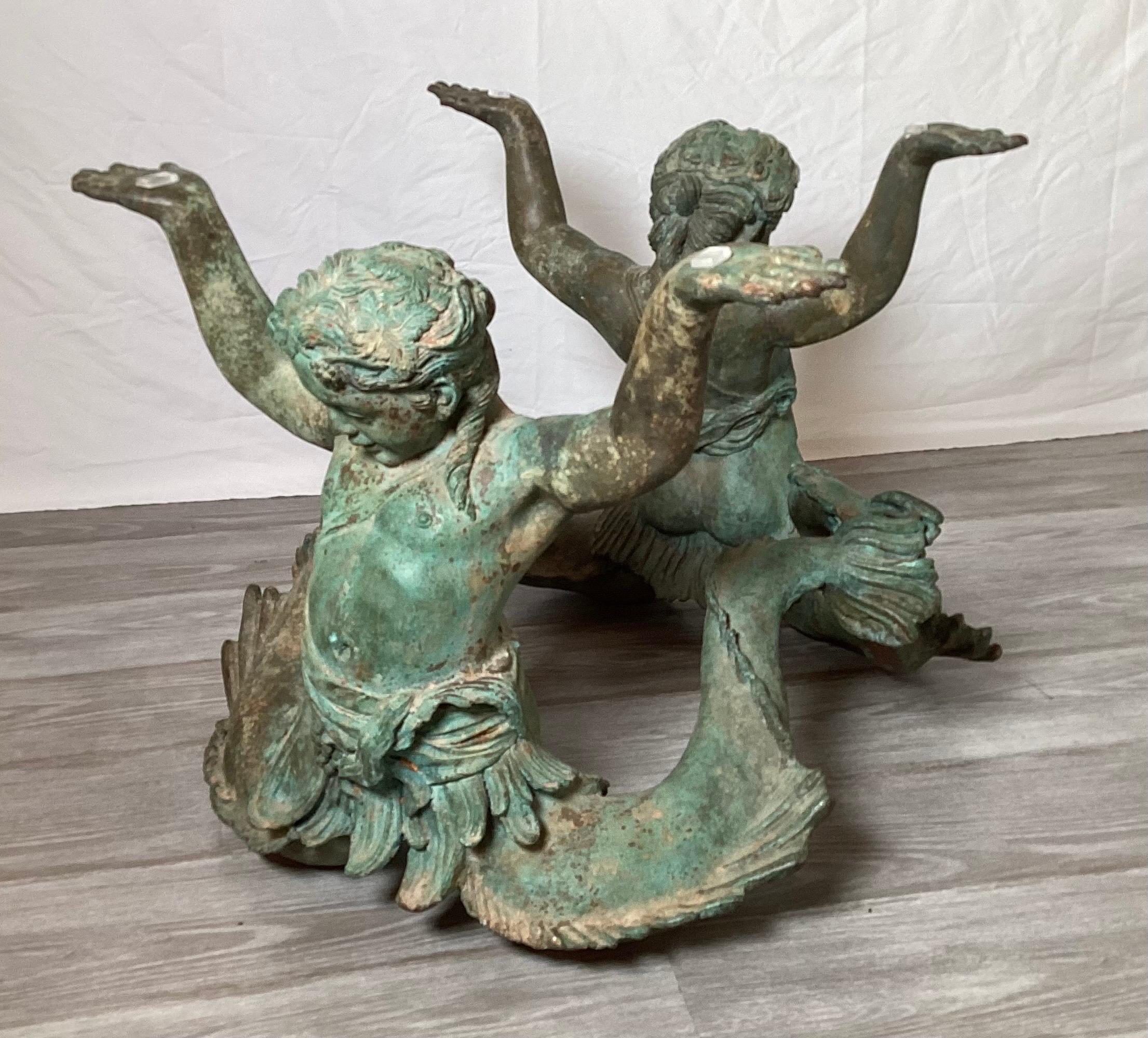Italian Bronze and Glass Putti Di Mare Coffee Table For Sale at 1stDibs ...