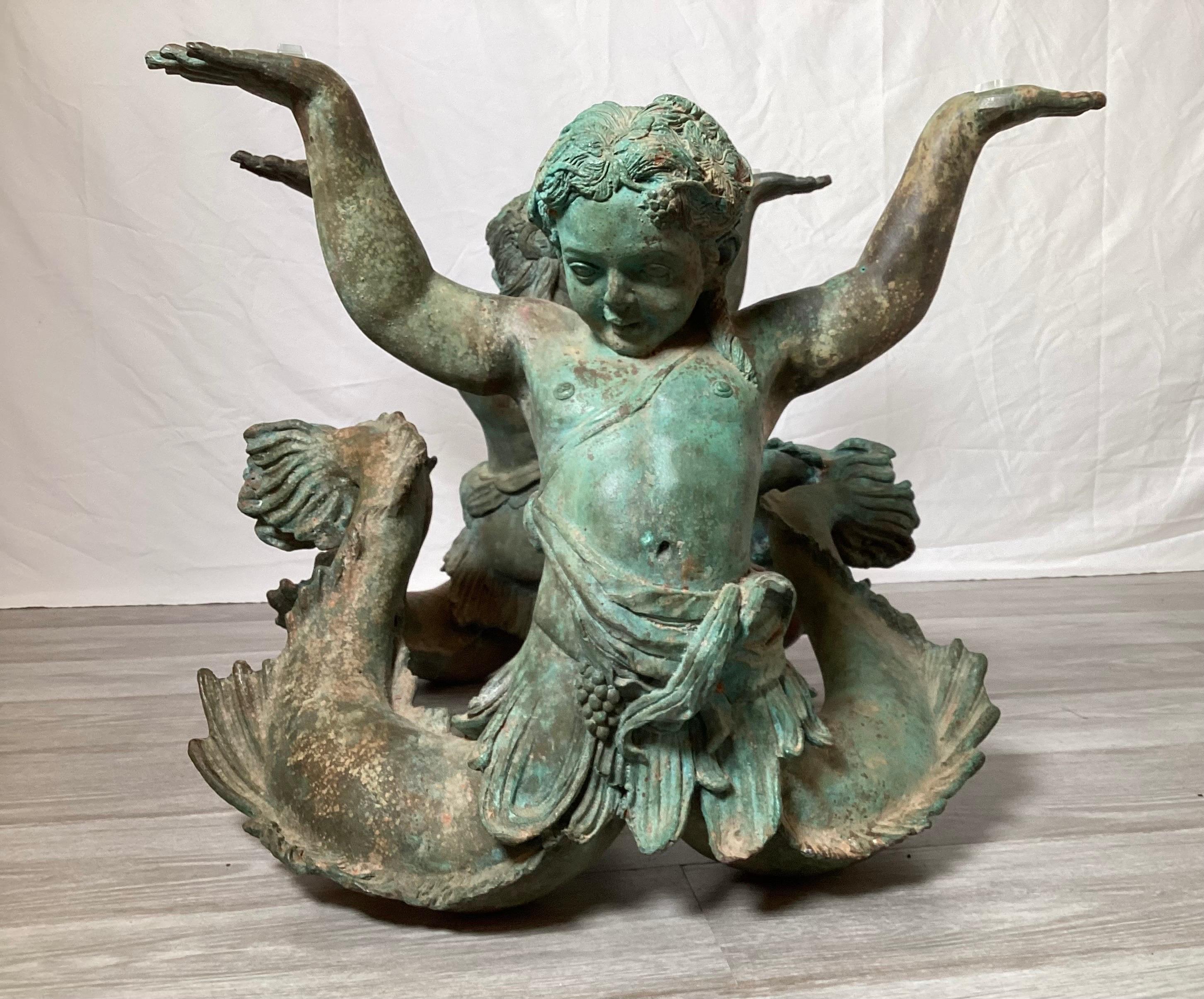 Italian Bronze and Glass Putti Di Mare Coffee Table For Sale at 1stDibs ...