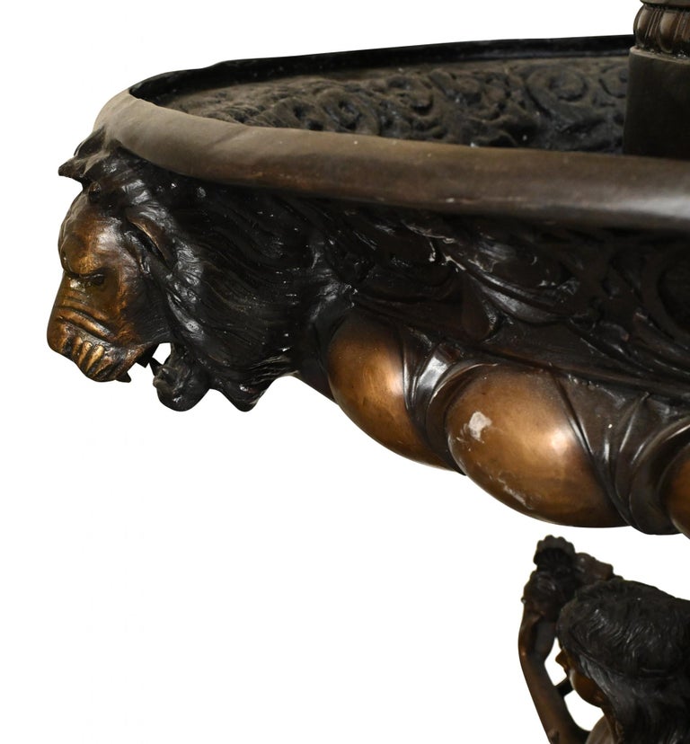 Italian Bronze Fountain, Giant Maiden Cherub Water Feature For Sale at ...