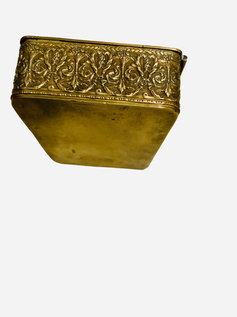 Italian Bronze Rectangular Portrait Jewelry/Vanity Box For Sale at 1stDibs