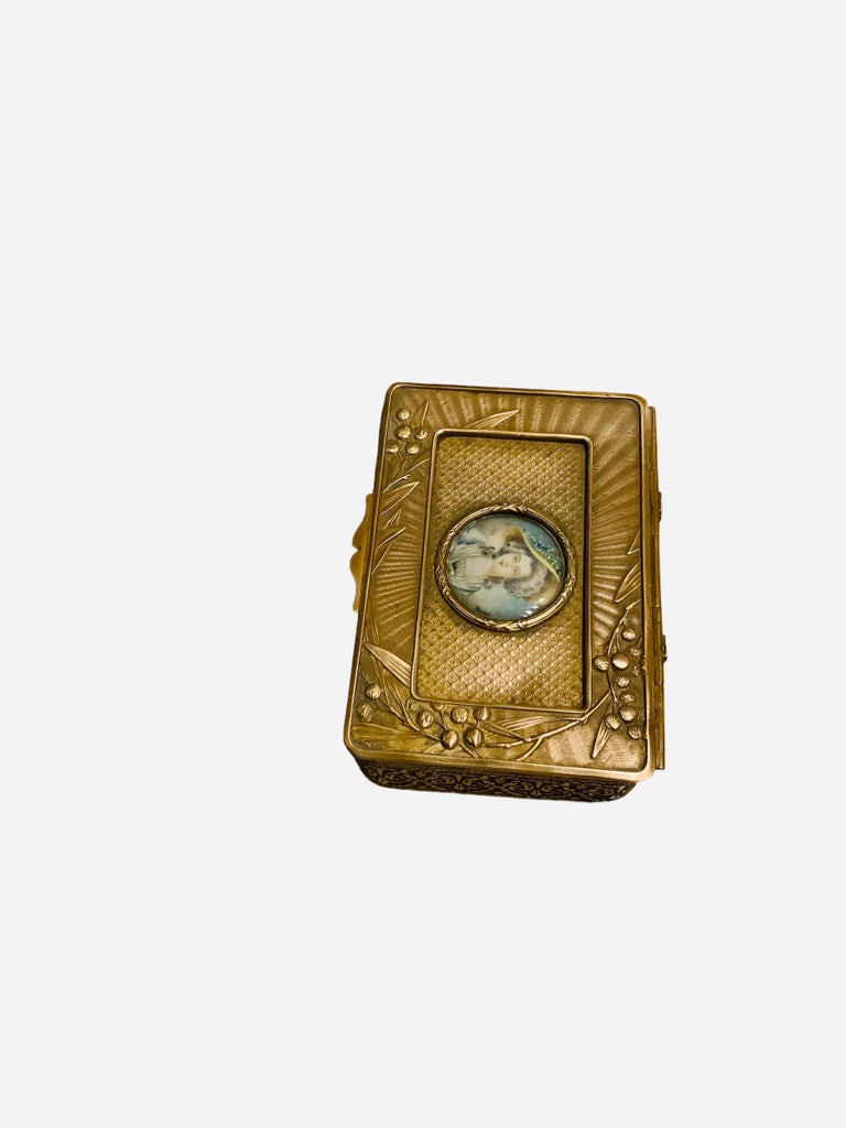 Italian Bronze Rectangular Portrait Jewelry/Vanity Box For Sale at 1stDibs
