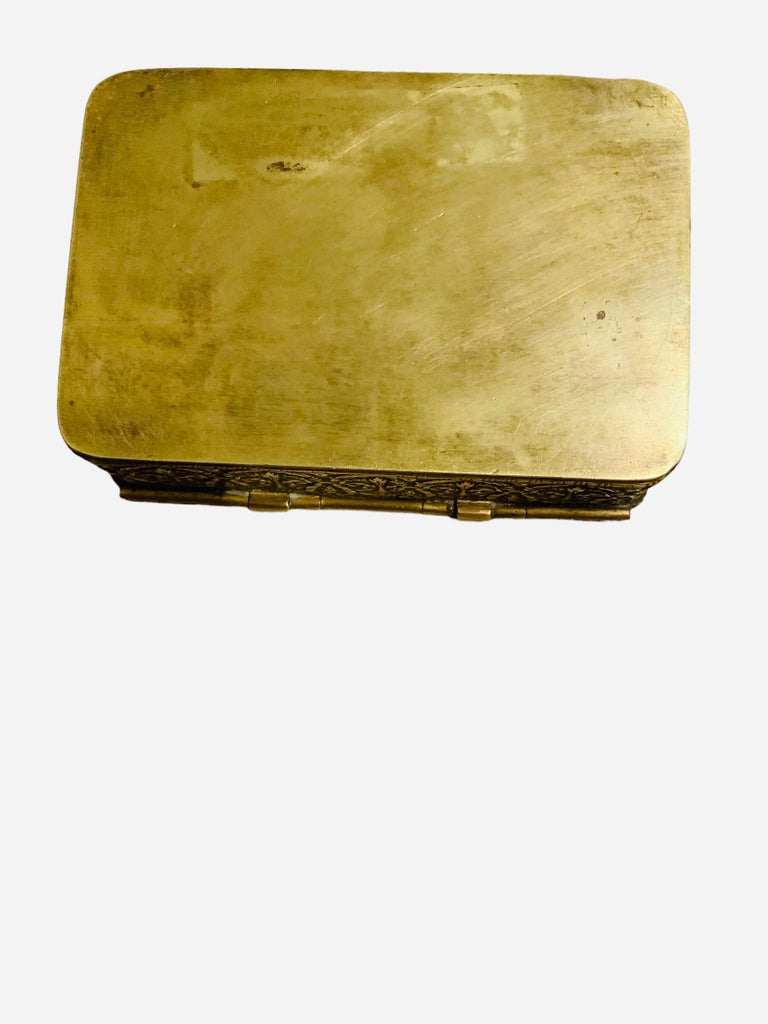 Italian Bronze Rectangular Portrait Jewelry/Vanity Box For Sale at 1stDibs