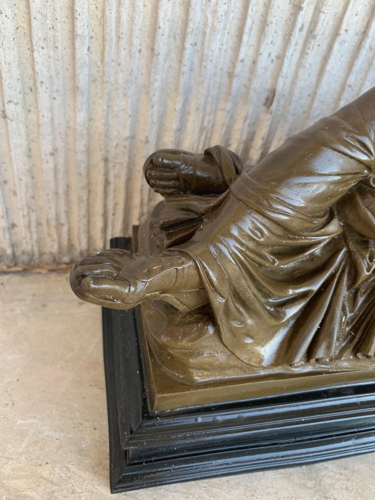 Italian Bronze Tuscany Neoclassical Style Sculpture Featuring a Relaxed ...