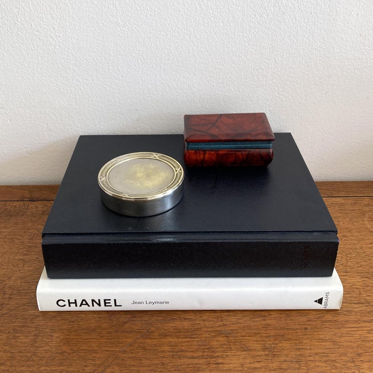 Italian Brown Red Alabaster Rectangular Hinged Box For Sale at 1stDibs